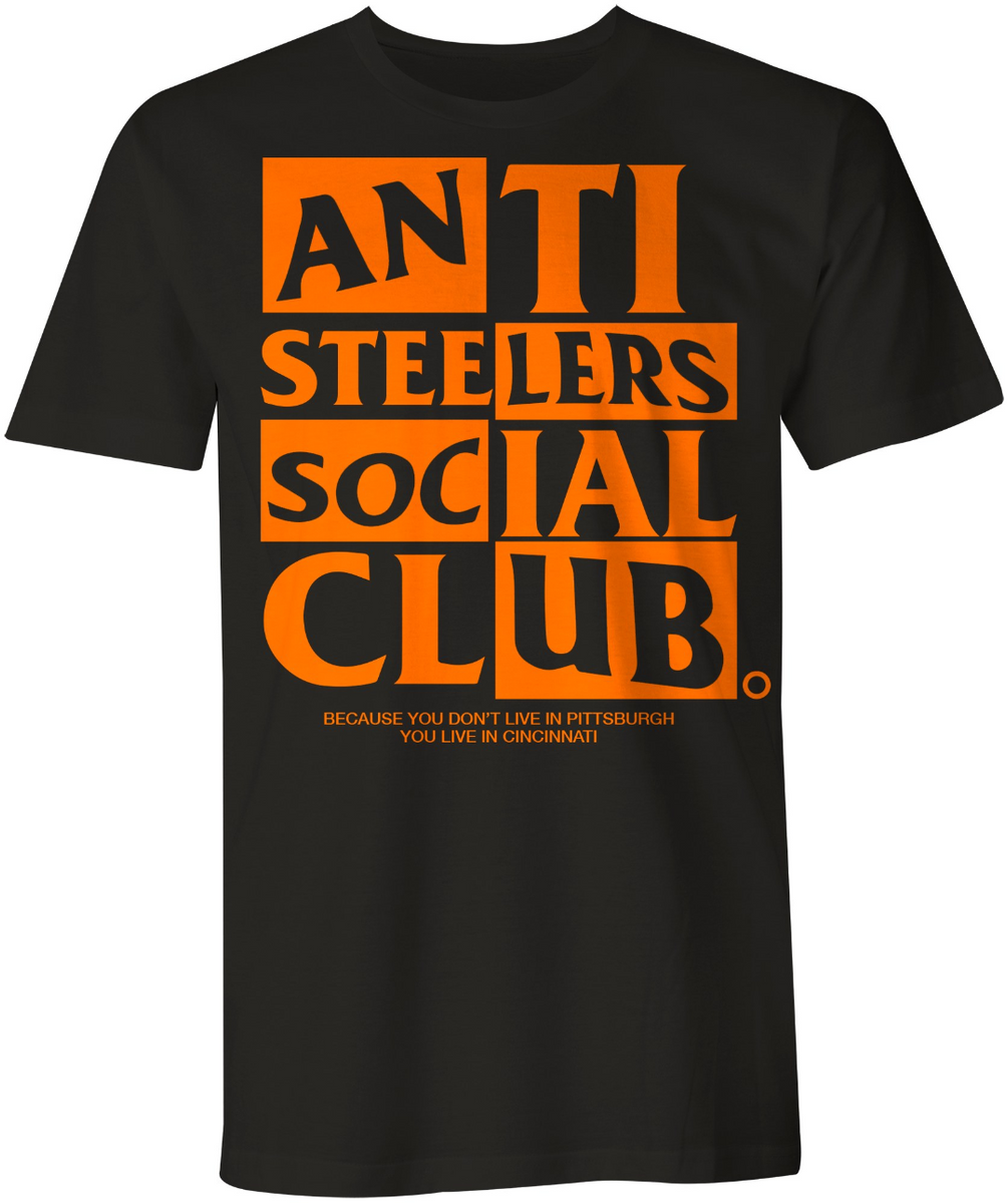 Anti Steelers Social Club Tee Black – Shine One Apparel